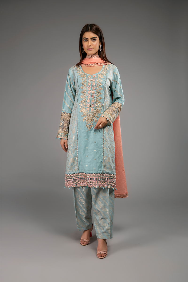 Suit Light Blue DW-EF20-39 is available in Light Blue Color - Maria.B ...