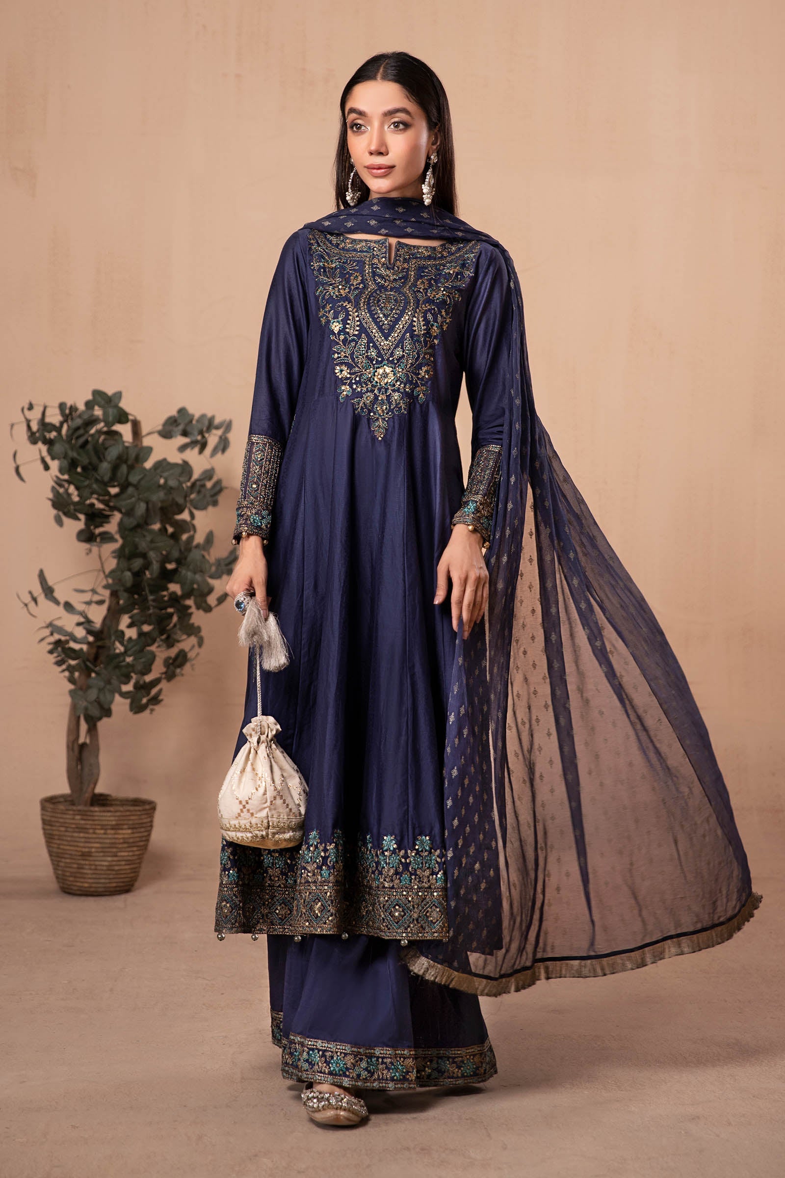 3 Piece Dyed Net Suit | DW-EA24-13 – Maria.B. Designs (UK)